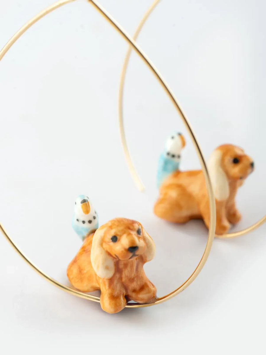 Small Cocker Spaniel Dog Hoop Earrings – Mint Julep