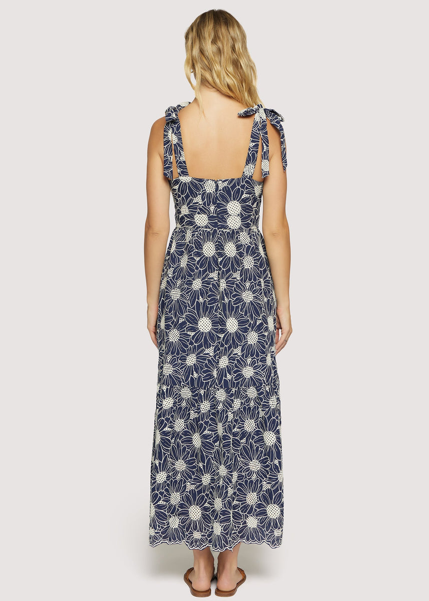 Zenith Bloom Maxi Dress in Blue Floral Multi – Mint Julep